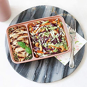 Bentgo Prep 2-Compartment Meal-Prep Containers with Custom-Fit Lids - Microwaveable, Durable, Reusable, BPA-Free, Freezer and Dishwasher Safe Food Storage Containers - 10 Trays & 10 Lids (Burgundy)