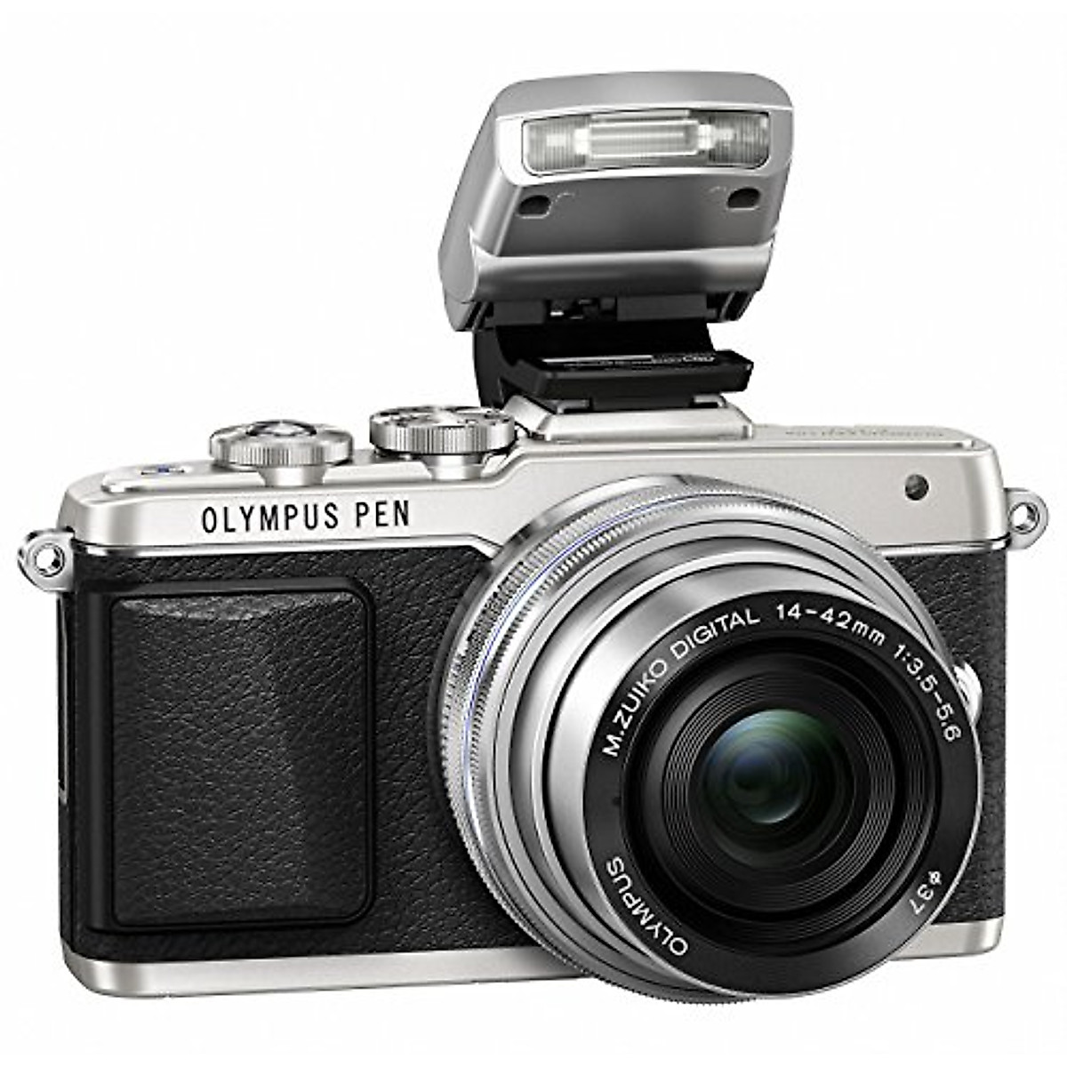 Olympus E-PL7 16MP Mirrorless Digital Camera with 3-Inch LCD with 14-42mm EZ Lens (Silver) - International Version