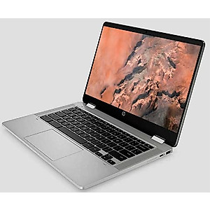 Newest HP 2-in-1 Convertible Chromebook, 14inch HD Touchscreen, Intel Processor Up to 2.80GHz, 4GB Ram, 64GB eMMC SSD, WiFi, Webcam, Chrome OS, (Renewed) (64GB) (Silver)