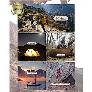 BIJIA Orienteering Map Compass -Sighting Mirror Compass with Adjustable Declination,Clinometer and LED light for Hiking, Camping,Orienteering,Hunting,Global Mountaineering,Navigating and SAR training.