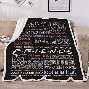 LOVINSUNSHINE Friends Tv Show Blanket - Super Soft Fleece Sherpa Throw Blanket Friends Tv Show Gifts for Women Birthday Friends Tv Show Merchandise (60x50,Th)