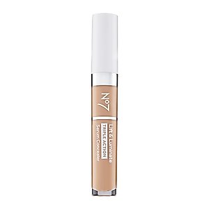 No7 Lift & Luminate Triple Action Serum Concealer - Light Medium - Anti Aging Liquid Concealer Makeup for Blemishes & Dark Circles - Medium to Full Coverage Concealer for Face (8ml)