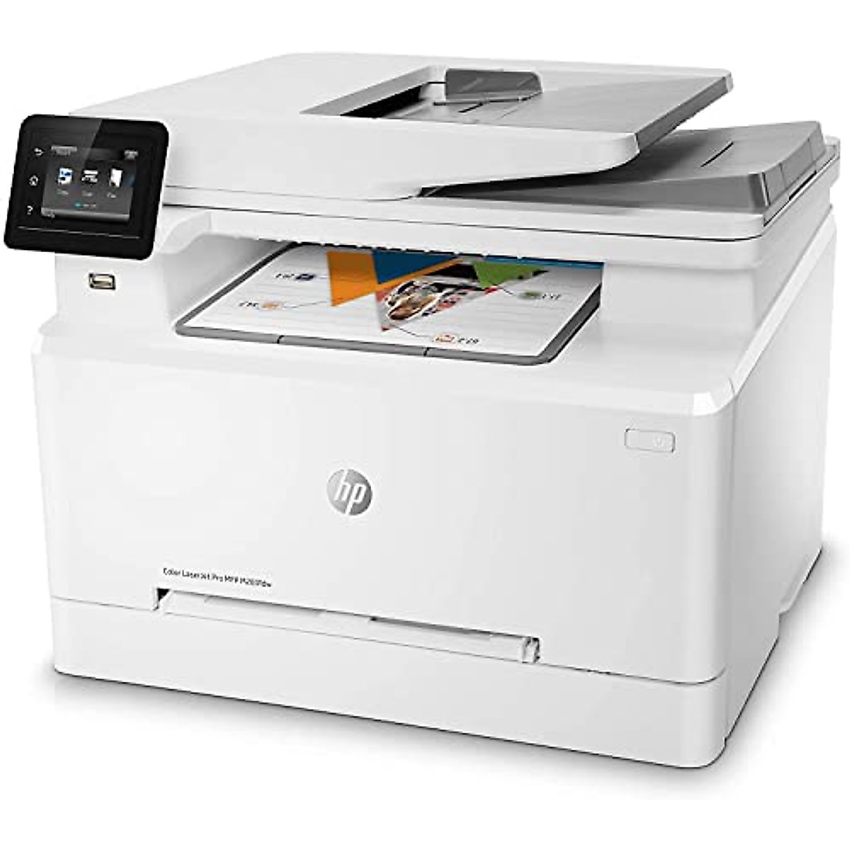 HP Color Laserjet Pro M283fdwA Wireless All-in-One Laser Printer, Print Scan Copy, Remote Mobile Print, Auto 2-Sided Printing, 22 ppm, 250-Sheet, Works with Alexa, Bundle with JAWFOAL Printer Cable