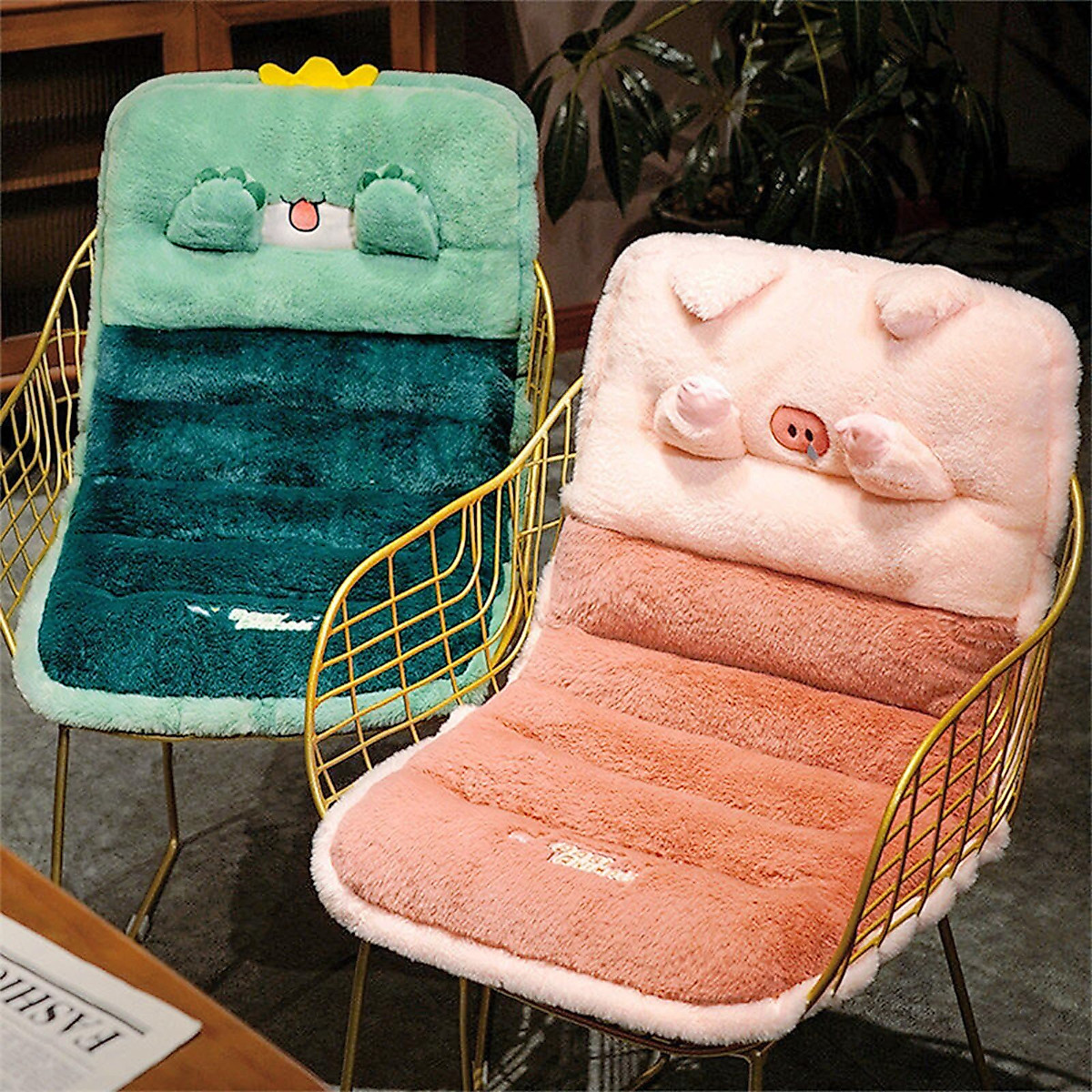 QIUODO 33"*20" Chair Cushions for Dining Chairs, Cute Cartoon Design, Comfortable Seat Pad for Kitchen,Lazy Sofa Office Floor Pillow Pad Cute Stuff for Gamer Bedroom Decor