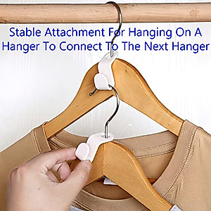 Clothes Hanger Connector Hooks 60 Pcs Hangers Space Saving Closet Hanger Plastic Hooks for Family or Clothing Shop Organizer Hangers Accessory