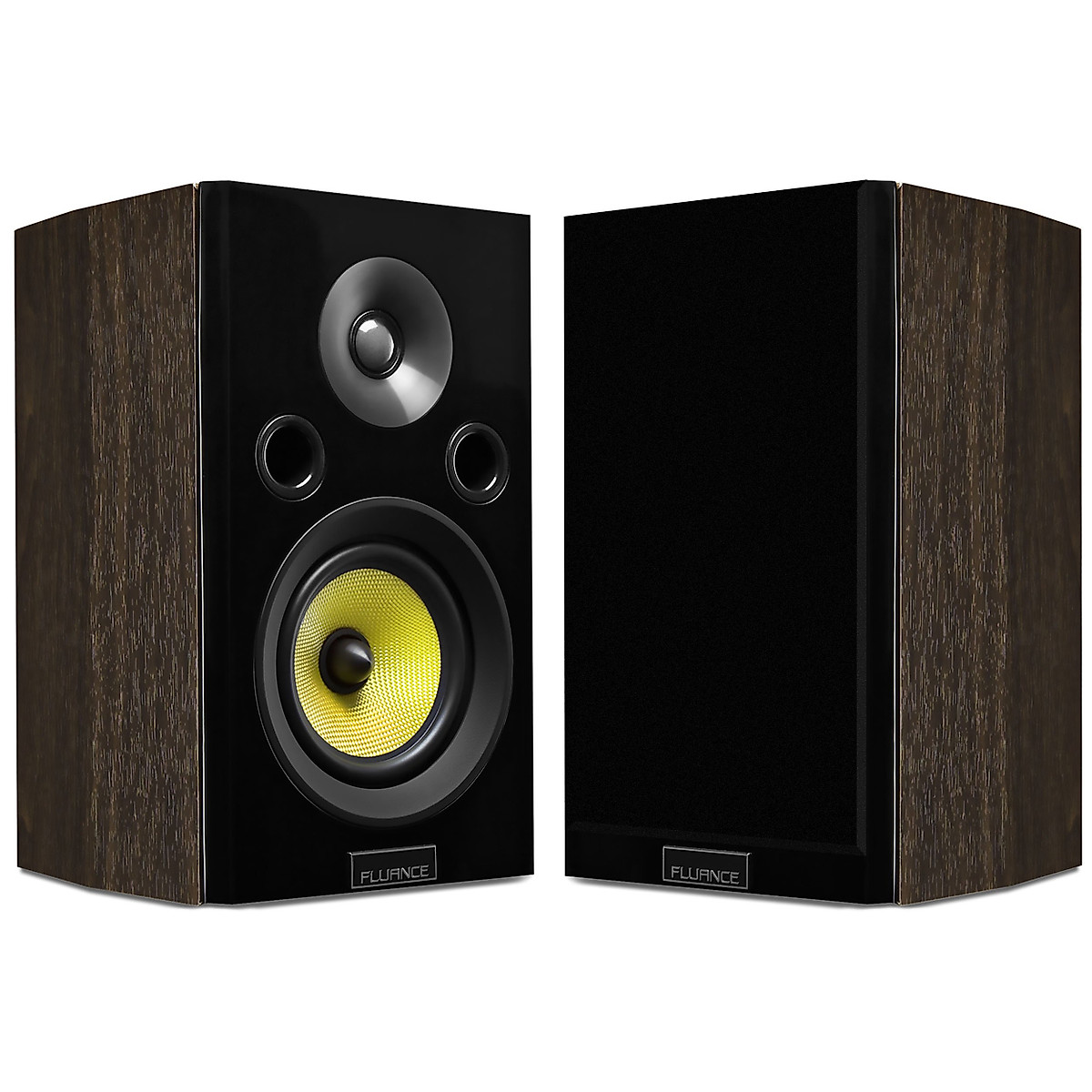 Fluance Signature HiFi Compact Surround Sound Home Theater 5.0 Channel Speaker System Including 2-Way Bookshelf, Center Channel Channel and Rear Surround Speakers - Natural Walnut (HF50WC)