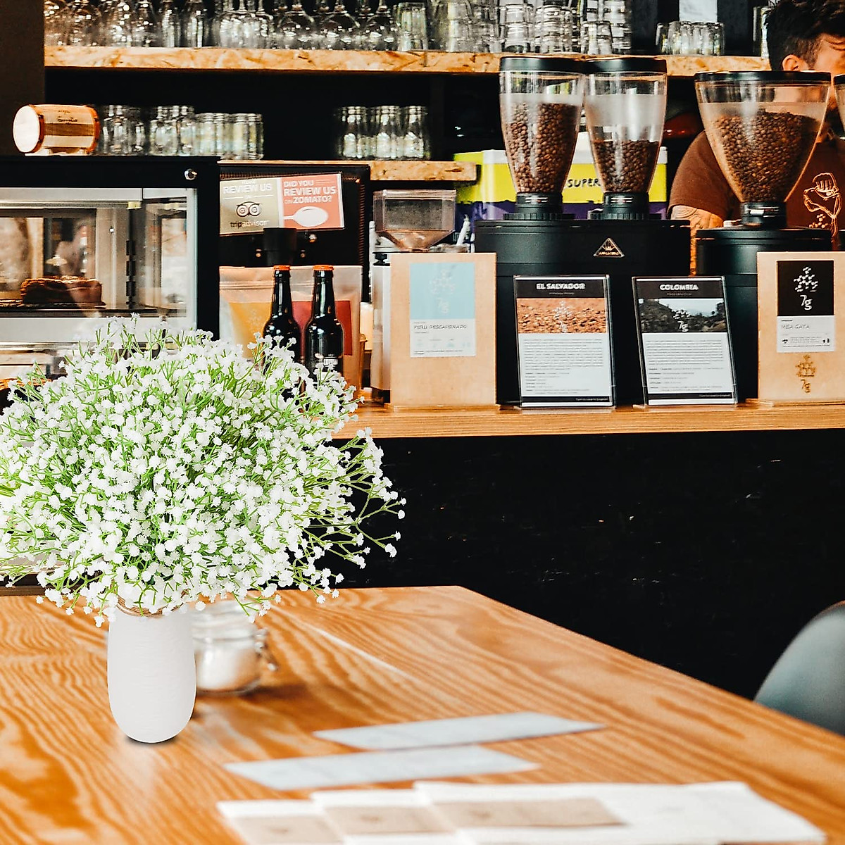 DYYHSDPU Baby Breath Artificial Flowers Bulk(12 pcs) Upgrade Faux Flowers Gypsophila, for Home Garden Decoration, Wedding Party, DIY Bouquet Filler. (White)