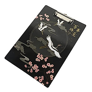 Tofficu 3pcs Acrylic Sheet Nurses Clipboards Paper Clip Holder Hardboard Clipboard Exam Paper Clips A4 File Folder Lightweight Clipboard Black Plate Clamp Multifunction Office Clipboard