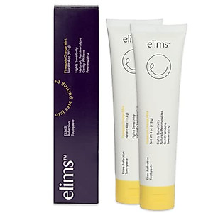 ELIMS Nano Hydroxyapatite Fluoride Free Toothpaste - Natural Xylitol Remineralizing Toothpaste for Whitening Sensitive Teeth - SLS Free Orange Pineapple Mint Flavored Toothpaste for Adults & Kids - 2 Pack