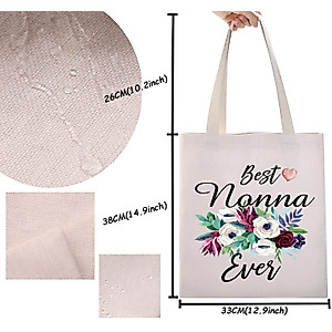 TSOTMO Best Nonna Ever Gift Grandma Gift from Grandchild Nonna Canvas Tote Bag (Nonna canvas)