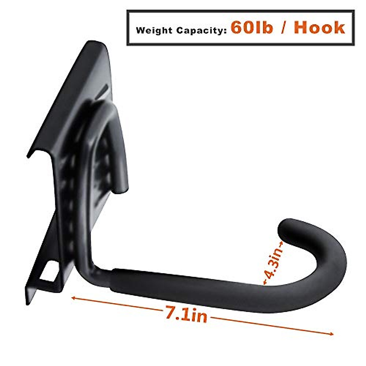 Wallmaster Bike Rack Garage Stand, Wall Mount 5 Bike Hanger Storage Organization, Vertical Bicycle Hooks for Indoor Space Saving (8 Hooks and 3 Rails)