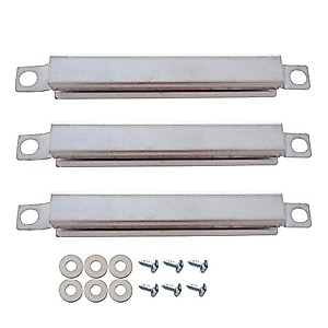 YIHAM KC624 BBQ Grill Parts Stainless Steel Carryover Crossover Tube Burner Replacement for Charbroil, Kemmore and Other Gas Grills, 6 3/8 inch, Set of 3