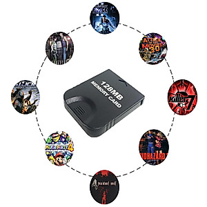 Hyamass 128MB(2043 Blocks) High Speed Gamecube Storage Save Game Memory Card Compatible for Nintendo Gamecube & Wii Console Accessory Kits - Black