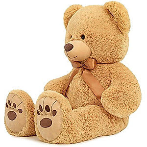 MorisMos Giant Teddy Bear Stuffed Animal, Big Teddy Bear Life Size, 36in Large Teddy Bear Cuddly Soft for Baby Shower, Boys, Girls