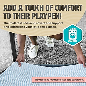 POP 'N GO Premium Indoor and Outdoor Baby Playpen - Portable, Lightweight, Pop Up Pack and Play Toddler Play Yard w/ Canopy and Travel Bag - Black