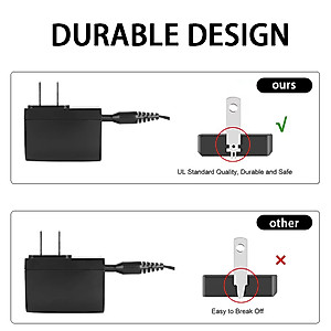 Aquaflosser Power Cord Adapter Charger Compatible with Waterpik Waterpic Water Pic Water flosser Waterflosser Sidekick WF04 WF-04 Power Cord Adapter charger Replacement (WF04 Black Charger)