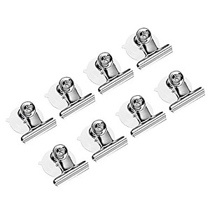 YARNOW 8 Pcs Suction Cup Clip Display Business Cards Holder Stand Clear Clamps Hanging Home Office Accessories