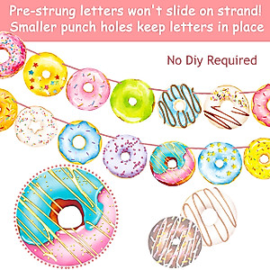 Donut Party Banners 4Pcs Donut Party Decorations Donut Themed Birthday Party Banner Decorations for Donut Theme Party Sweet Baby Shower Supplies