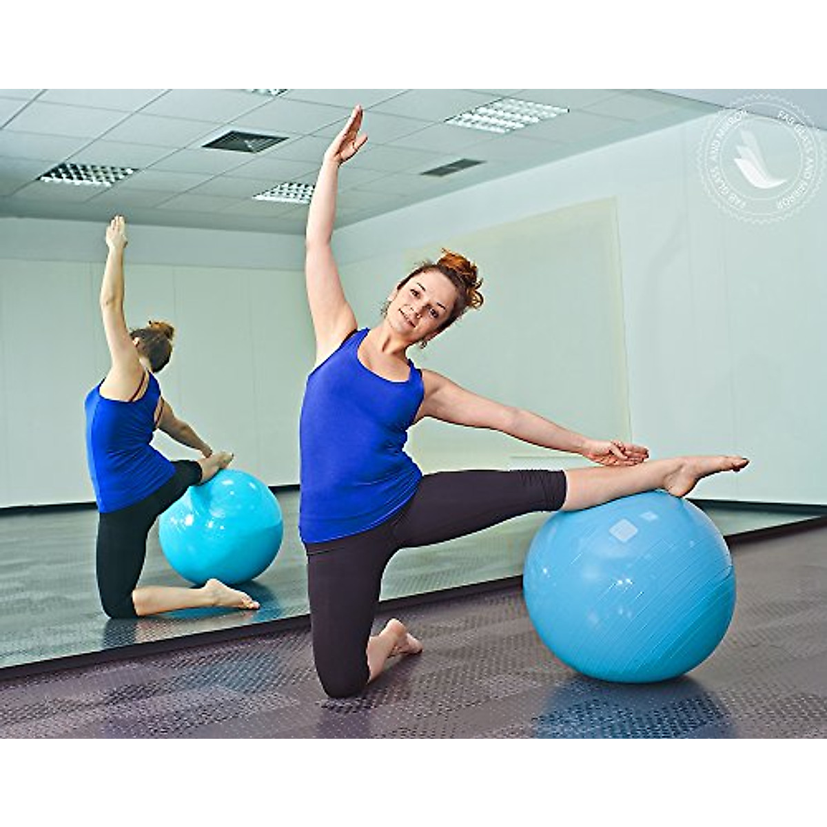 Fab Glass and Mirror GM48x60 HD Tempered Glass Wall Mount Mirror for Gym & Dance Studio, 48" x 60", Clear