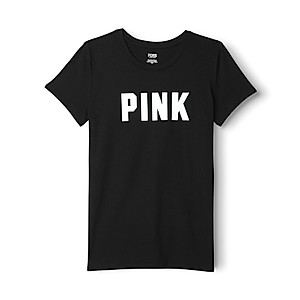 Victoria's Secret Women's Short Sleeve T-Shirt, Women T Shirt, Logo Black, XL