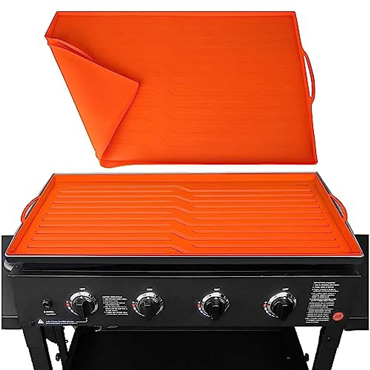 36 inch Silicone Mat for Blackstone Griddle Top,Blackstone Griddle Cover,Waterproof Non Stick BBQ Grill Mat Grill Lid,Silicone Mat Handle for Easy Lift,Lightweight Durable Liner Protective Accessories