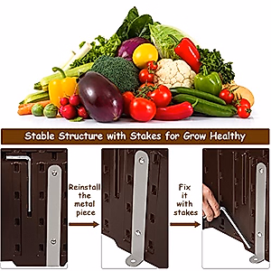 Giantex Raised Garden Bed, Planter for Flower Vegetables, Outdoor Plant Box Patio Backyard, Easy Assembly (48.5''Lx48.5''Wx12''H, Brown)