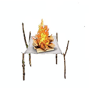 YEASQGS Portable Outdoor Camping Fire Pit Replacement Mesh Foldable Stainless Steel Mesh for Camping Backyard Garden (22" Replacement Mesh)