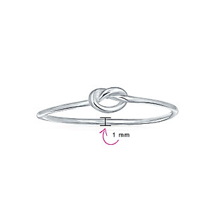 Bling Jewelry 925 Sterling Silver Stackable Thin Love Knot Band Ring SIZE 7