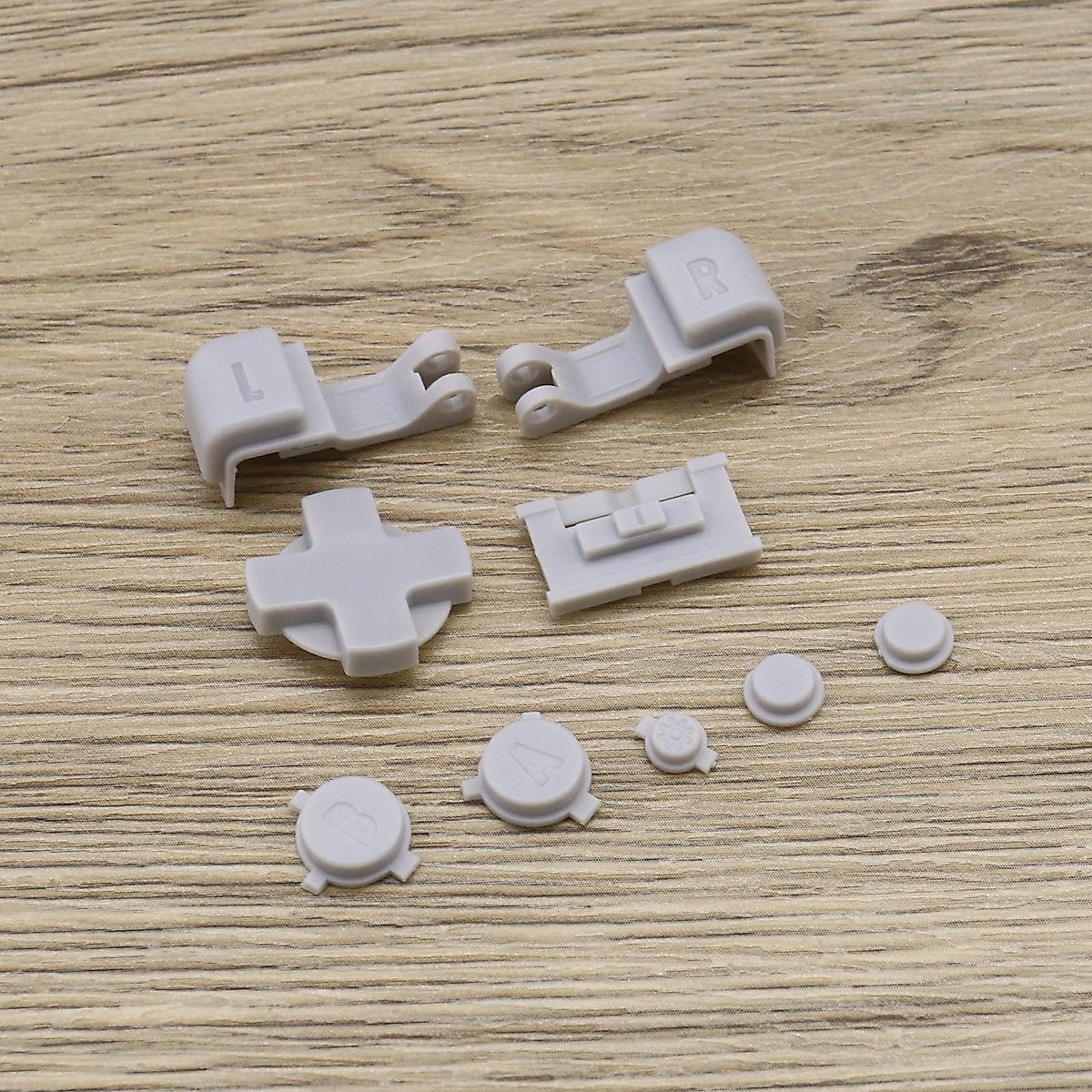The Lord of the Tools Set of 23 Button Kit Compatible with Gameboy Advance SP Handheld Game Console A B L R Button Replacement Repair Accessory Grey