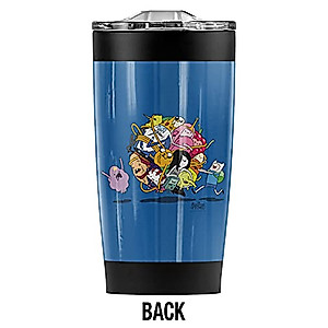 Logovision Adventure Time Blue Glob Ball Stainless Steel Tumbler 20 oz Coffee Travel Mug/Cup, Vacuum Insulated & Double Wall with Leakproof Sliding Lid | Great for Hot Drinks and Cold Beverages