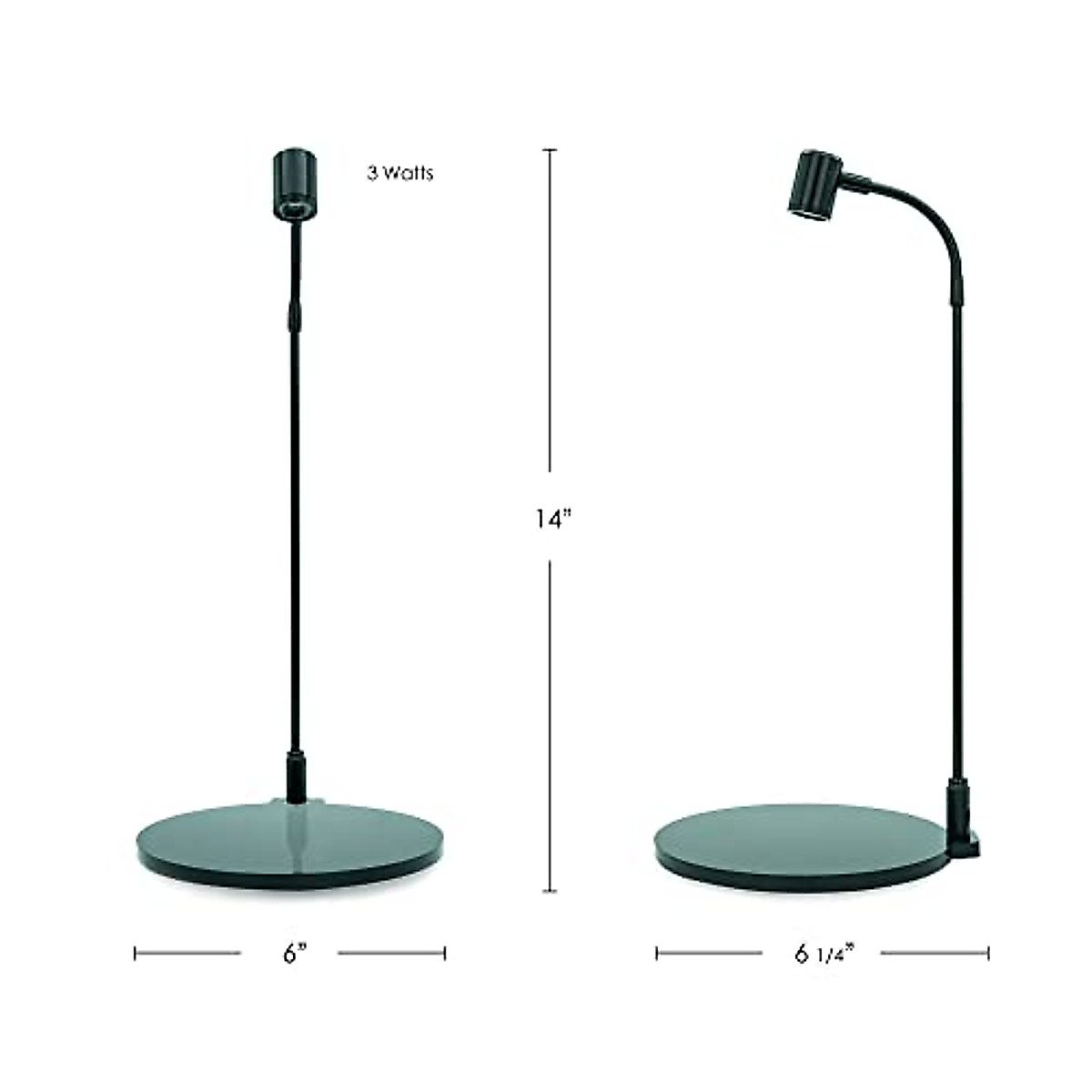 HIRO AQUATICS Mini Terrarium Aquarium Black Spotlight for Potted Plants, Betta Fishes, Bottle Jars, Displays, Indoor Plant, Succulents, Air Plants