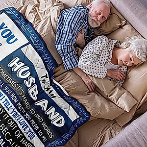 Gifts for Husband, Husband Gifts Blanket, Husband Gifts from Wife, Husband Birthday Gift, Anniversary Wedding Birthday Gifts for Husband Unique, Gift for Husband, Husband Gift Throw Blanket 60"x 50"