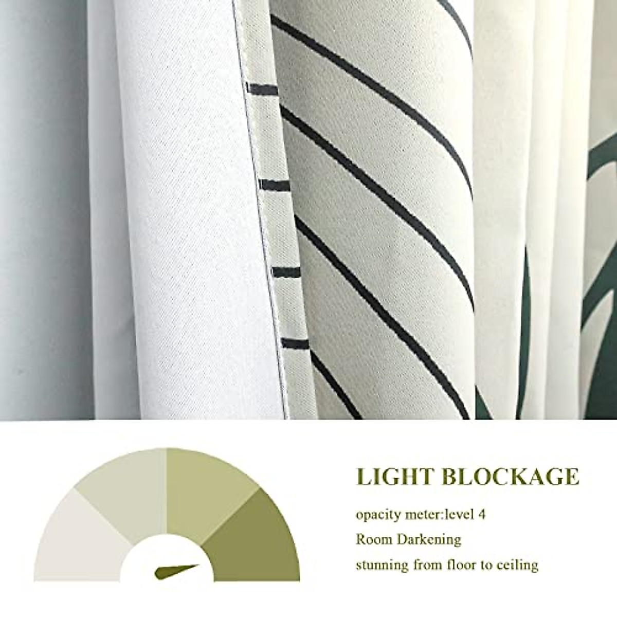 ZYLLGLOW 2 Panel Mid Century Modern Curtain Set Thick Cotton Boho Curtain Blackout for Bedroom Boho Decor for Living Room