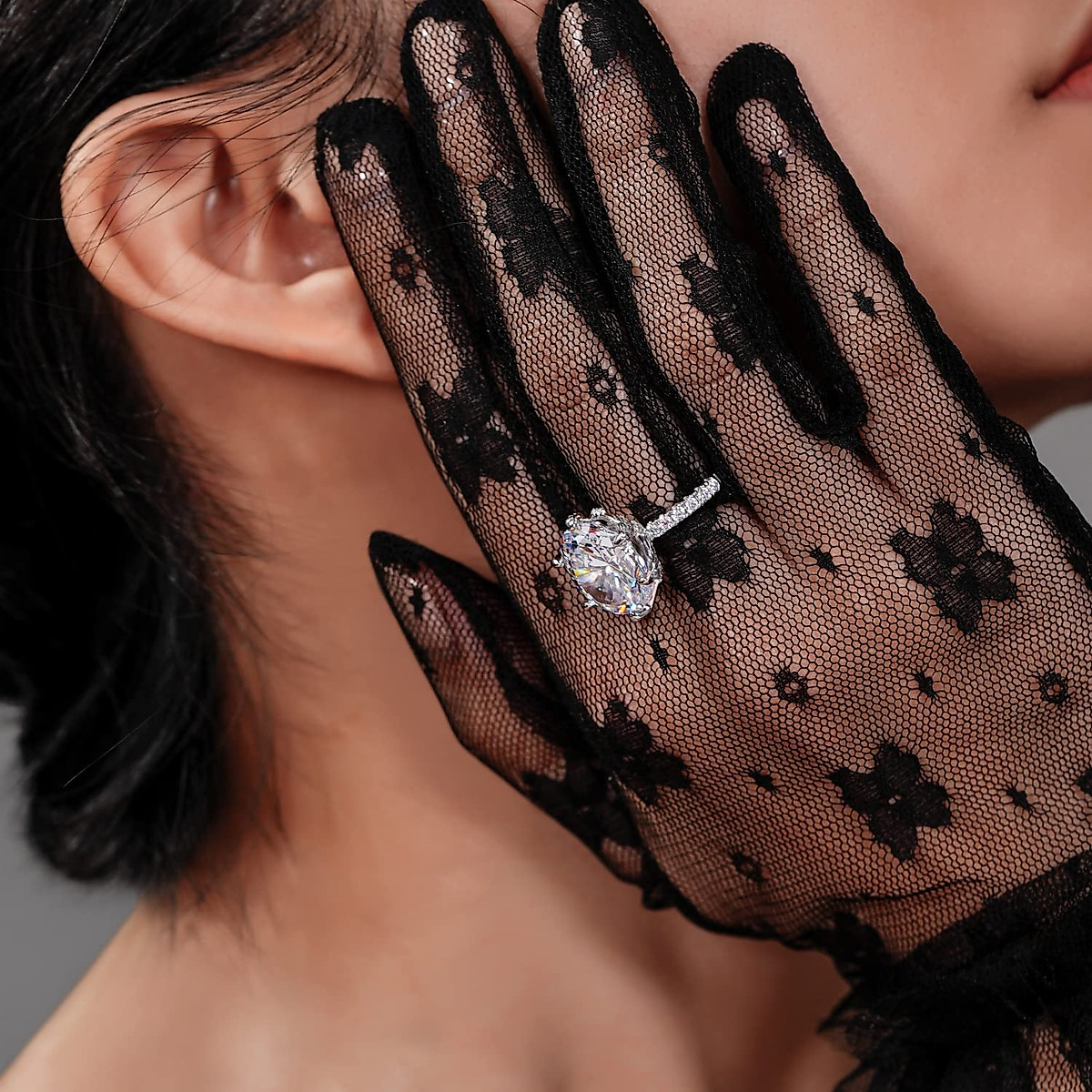 DIAMONBLISS Platinum Plated Silver Celebrity Kourtney with Cubic Zirconia Cocktail Ring (7)