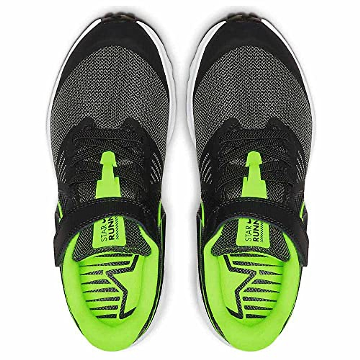 Nike Unisex-Child Star Runner 2 (PSV) Sneaker, Anthracite/Electric Green-White, 2Y Child US Little Kid