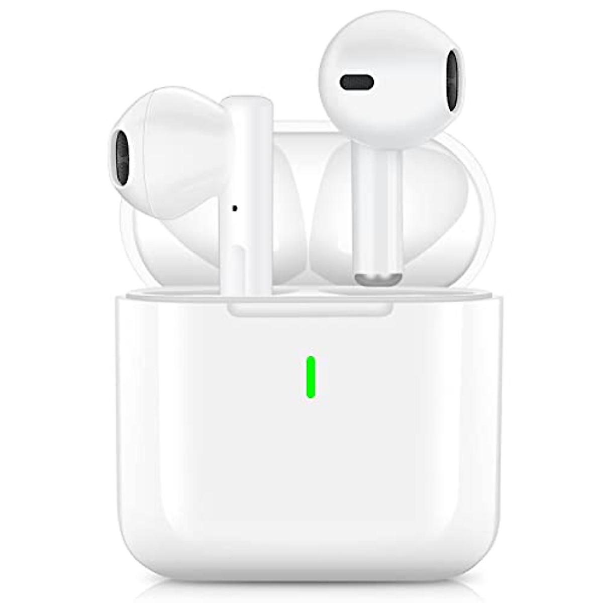 True Wireless Earbuds, Bluetooth 5.2 Earbuds IPX7 Waterproof Wireless Bluetooth Headphones with Mic Charging Case 30H Playtime,Pop-ups Auto Pairing Hi-Fi Stereo Sound Headset for iOS/Android(White)