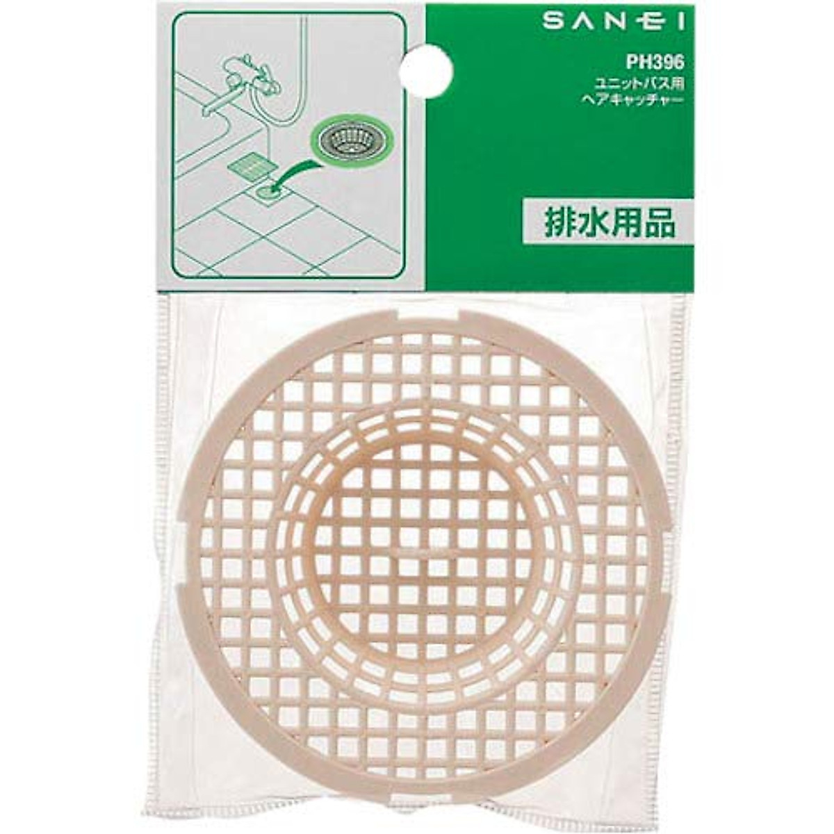 SANEI PH396 Hair Catcher for Unit Bath Drains, Diameter 4.0 inches (102 mm)