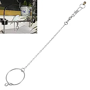Bird Anklet Chain Parrot Foot Ring Stainless Steel Bird Leash Parrot Opening Activity Ring Bird Stand Anklet Pet Bird Supplies for Nyasa Lovebird Cockatiel Cockatoo Sun Conure Monk Parakeet(5.5mm)