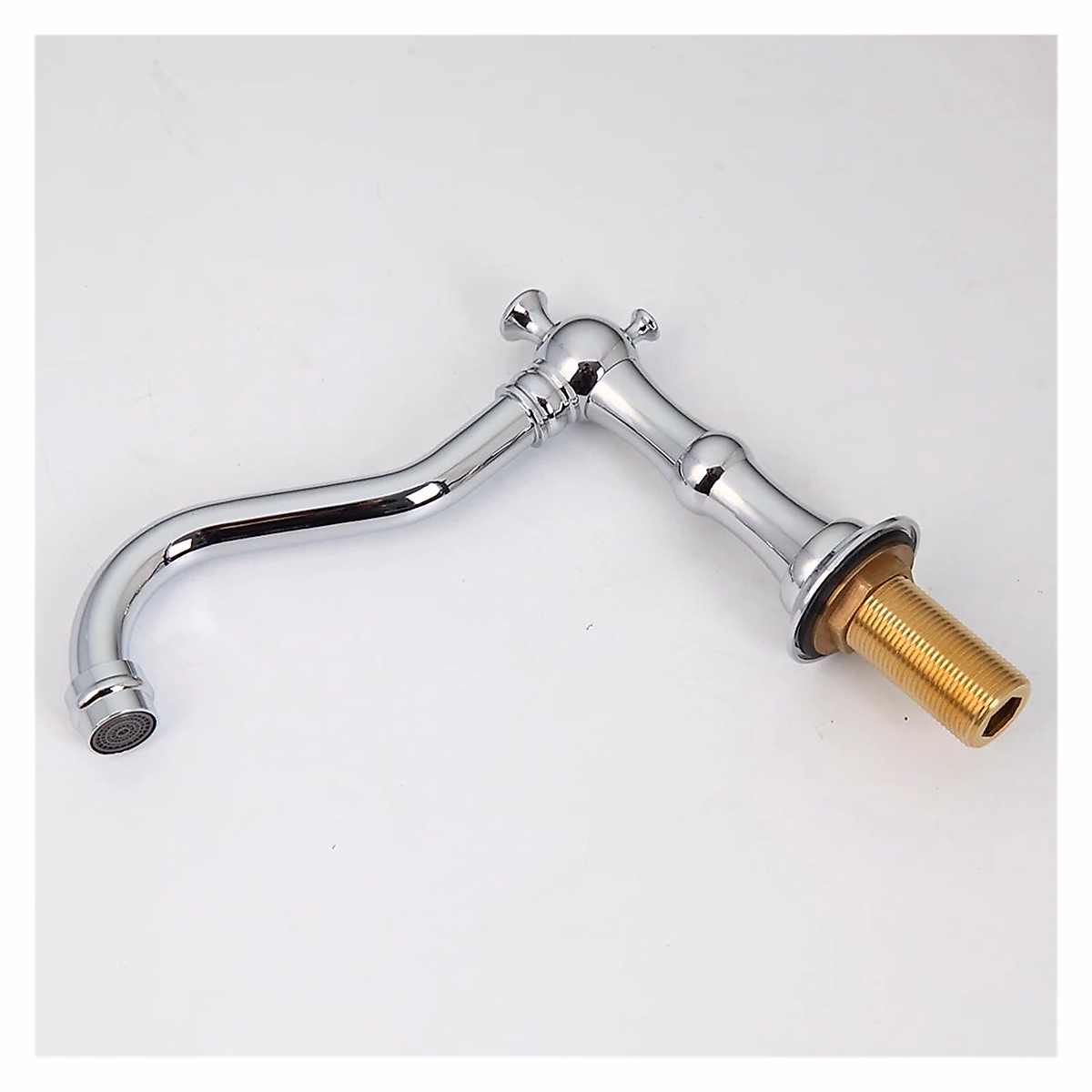 MISSCELL Chrome Brass Bathroom Faucet Hot & Cold Bathtub Mixer Faucet Deck Mounted Wash Basin Sink Faucet Ceramic Handles ，Faucet, LL-662