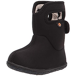 Bogs Baby Rain Boot, Black/Black, 6 US Unisex Infant