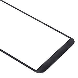 Outer Glass Front Glass Replacement for Galaxy J6, J600F / DS, J600G / DS (Black) (Colour: Black)