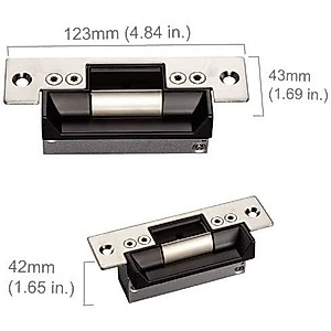 MENGQI-CONTROL Waterproof Metal Keypad Reader Standard North American Strike Lock TCPIP 2 Doors Access Control Systems 110-240V Power Box +RFID Key Fob/Card