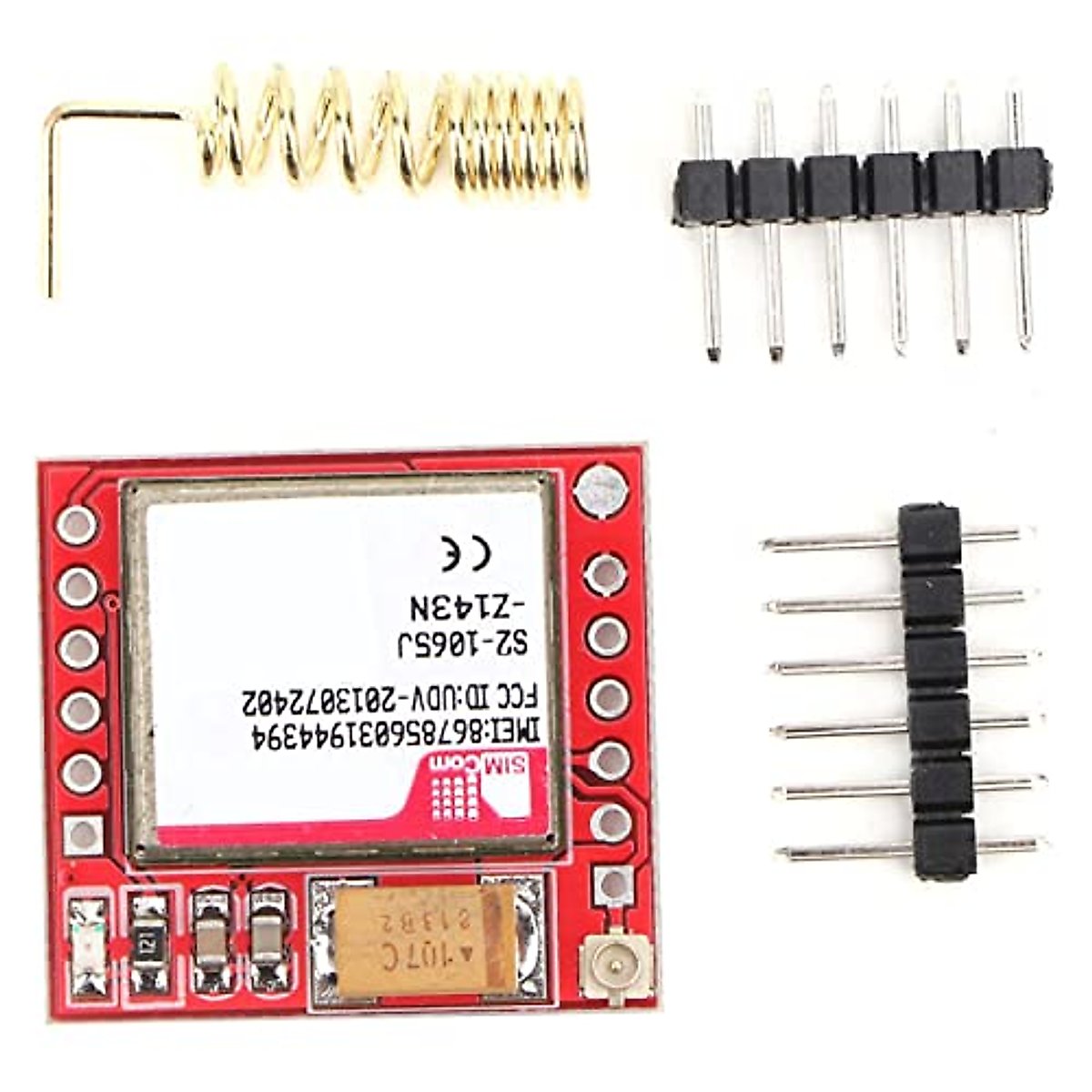 GSM Module, Plastic Phone Module Card Board MicroSIM Card TTL Serial Port 3.7~4.2V GSM Module Kit GPRS Module, for Industry Electronic Component (Without Antenna)