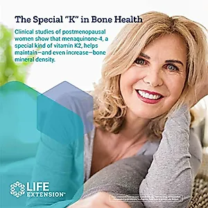 Life Extension Mega Vitamin K2 High Potency for Strong Bones – Daily Vitamin K2 Supplement for Healthy Bone Density Support & Heart Health – Non-GMO, Gluten-Free – 30 Capsules