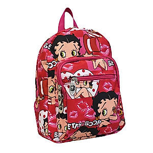 LuxeBag Betty Boop Canvas Mini Backpack (Pink)