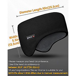 BEACE Double-Layer Fleece Ear Warmers Winter Headband for Men Women-Ear Muffs Ear Covers for Running Cycling Ski