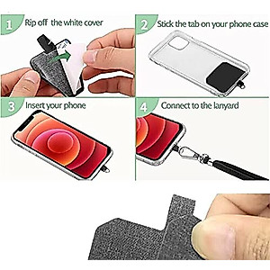 Universal Phone Lanyard with Adjustable Nylon Neck Strap, Crossbody Nylon Patch Phone Lanyards (Red)