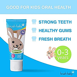 Brush-Baby Baby & Toddler Toothpaste (0-3Yrs) – Gentle Apple Mint Flavour (50ml)