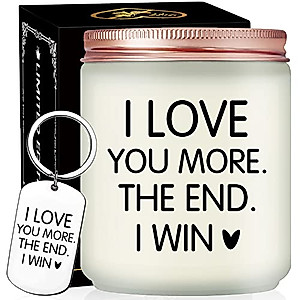 Volufia Birthday Gifts for Girlfriend, Boyfriend - Funny Valentines Day Gifts - Wedding Engagement Anniversary Christmas Gifts for Women Wife Husband Boyfriend Girlfriend - Lavender Scented Candle