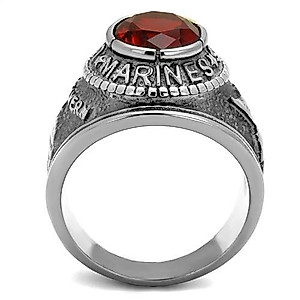 YVO Customizable Marines Ring - Free Engraving Included - Stainless Steel - Size 13